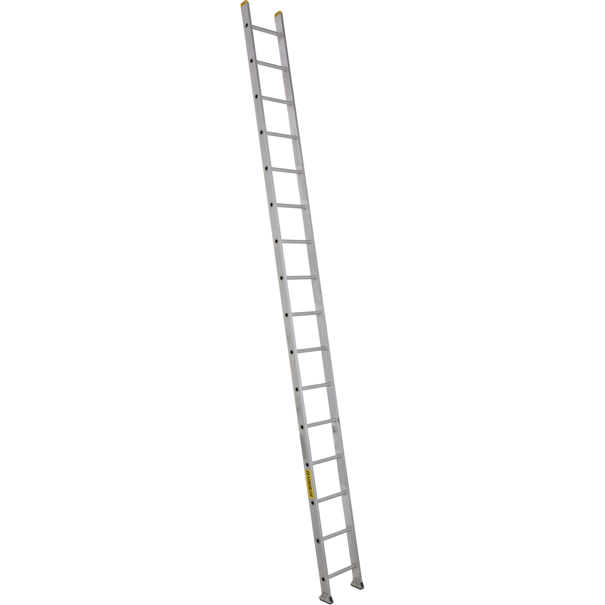 Featherlite Industrial Heavy-Duty Straight Ladders, 16', Aluminum, 300 ...